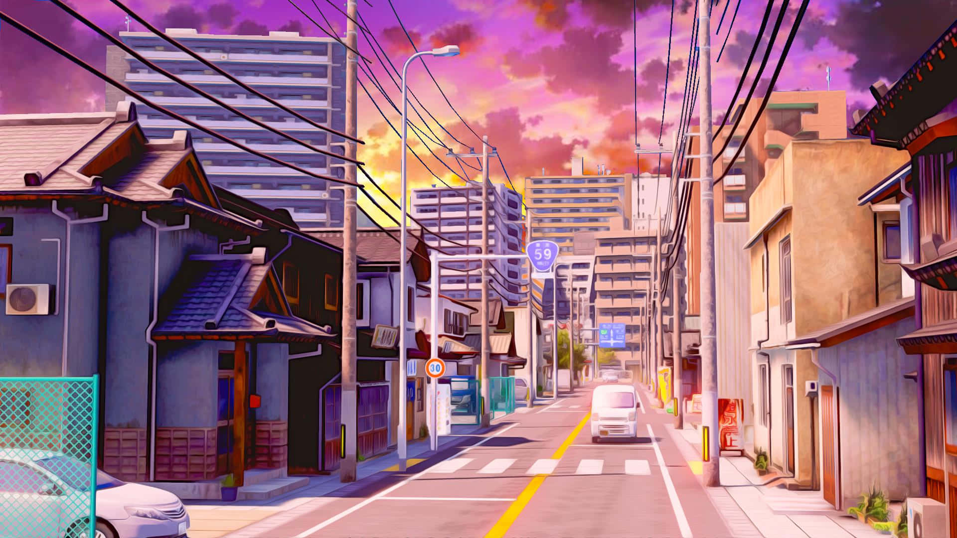 🔥 [30+] Anime City Wallpapers | WallpaperSafari