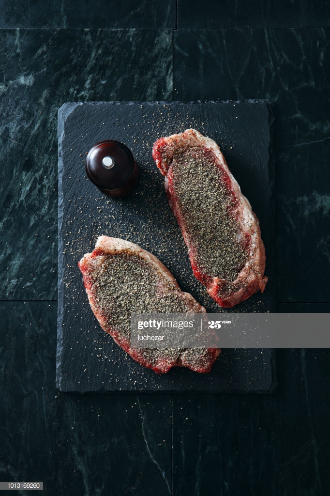 🔥 Free Download Raw Fresh Beef Steak With Pepper On Dark Background ...