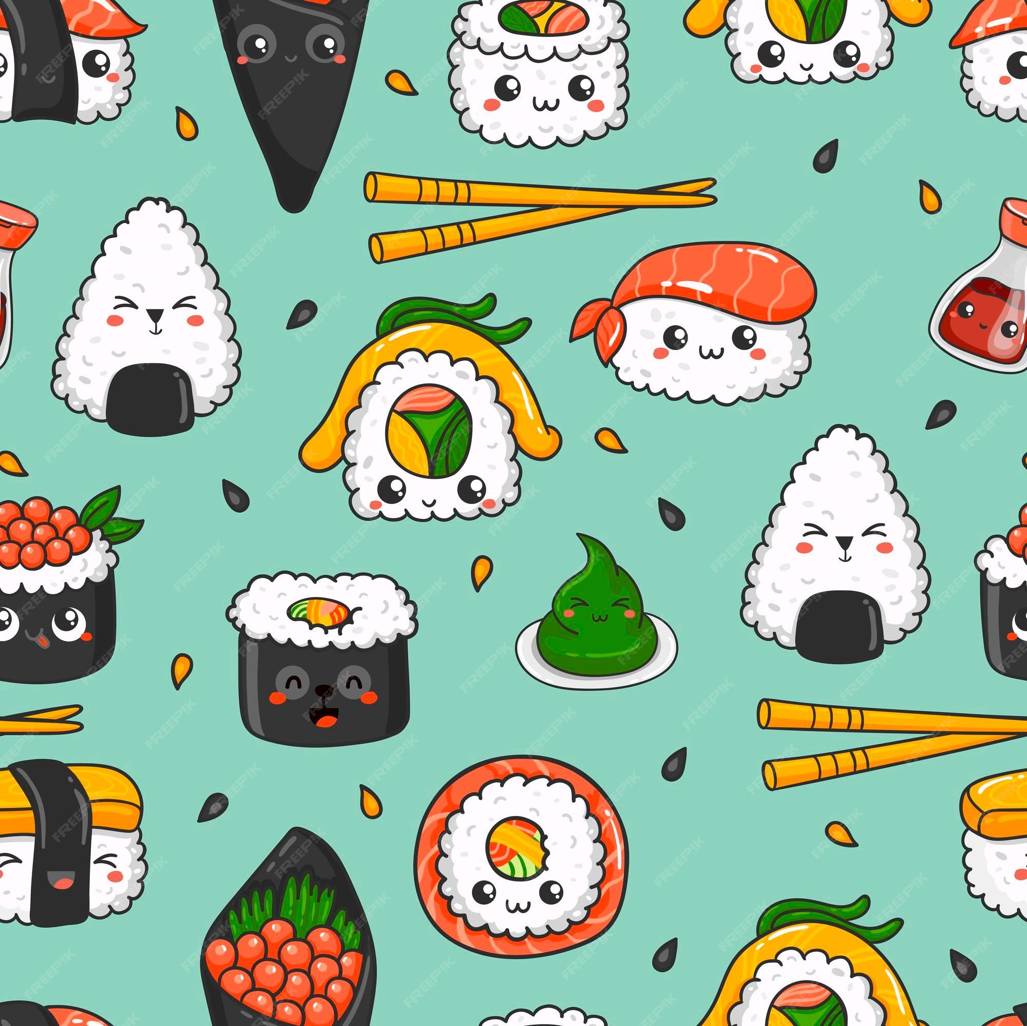 40 Cute Sushi Wallpapers WallpaperSafari 40 Cute Sushi Wallpapers WallpaperSafari