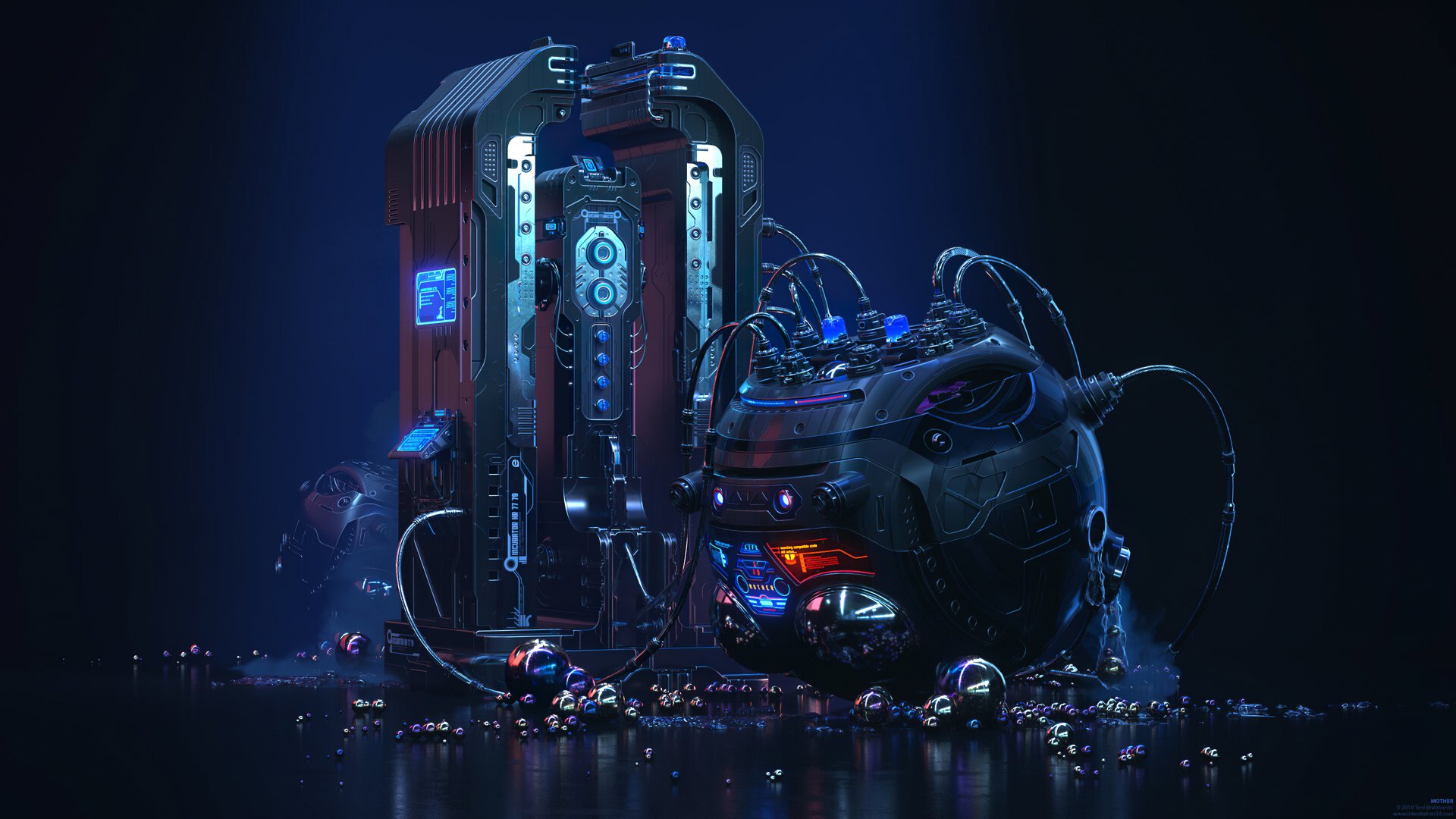 🔥 Free Download Futuristic Sci Fi Machine 4k Ultra Hd Wallpaper By Toni ...