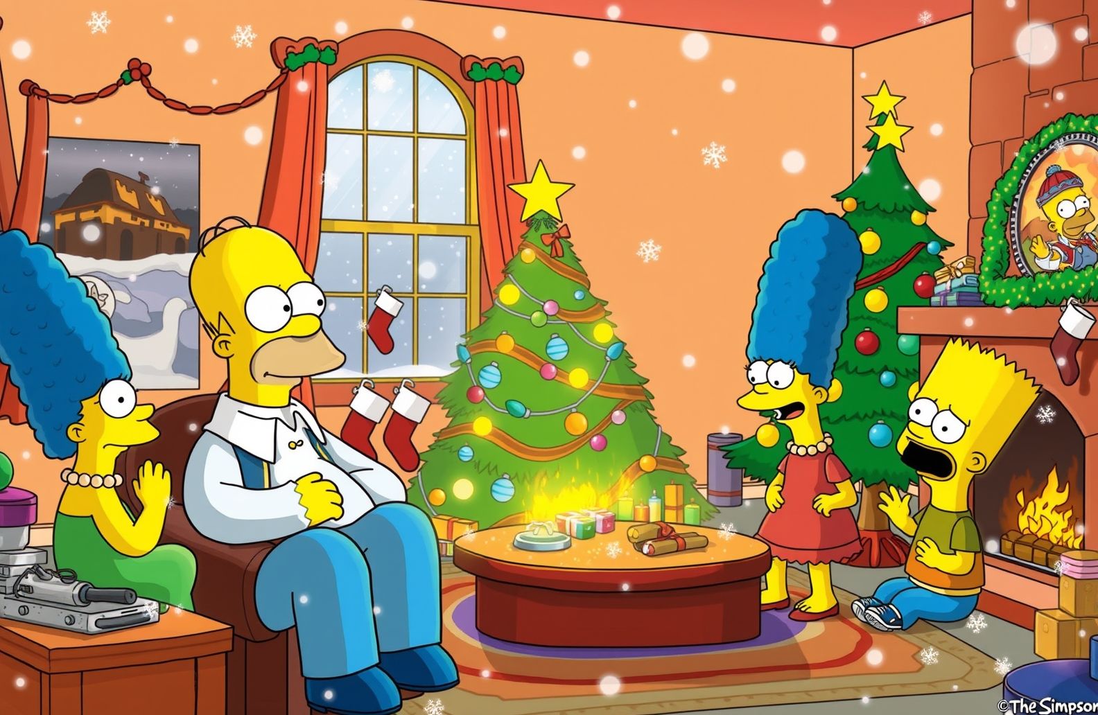 🔥 Free Download Simpsons Christmas Wallpaper by @kristinao42 ...