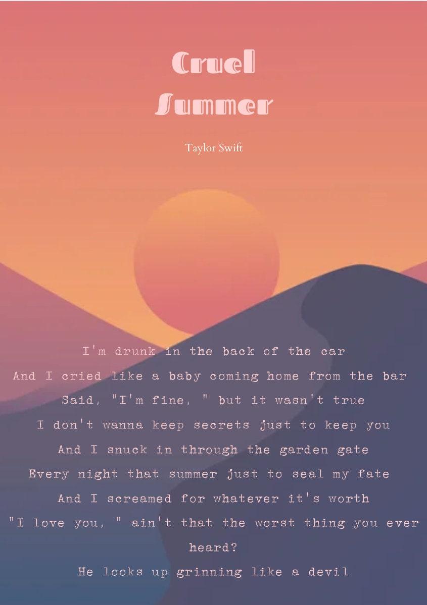 [68+] Taylor Swift Cruel Summer Wallpapers | WallpaperSafari