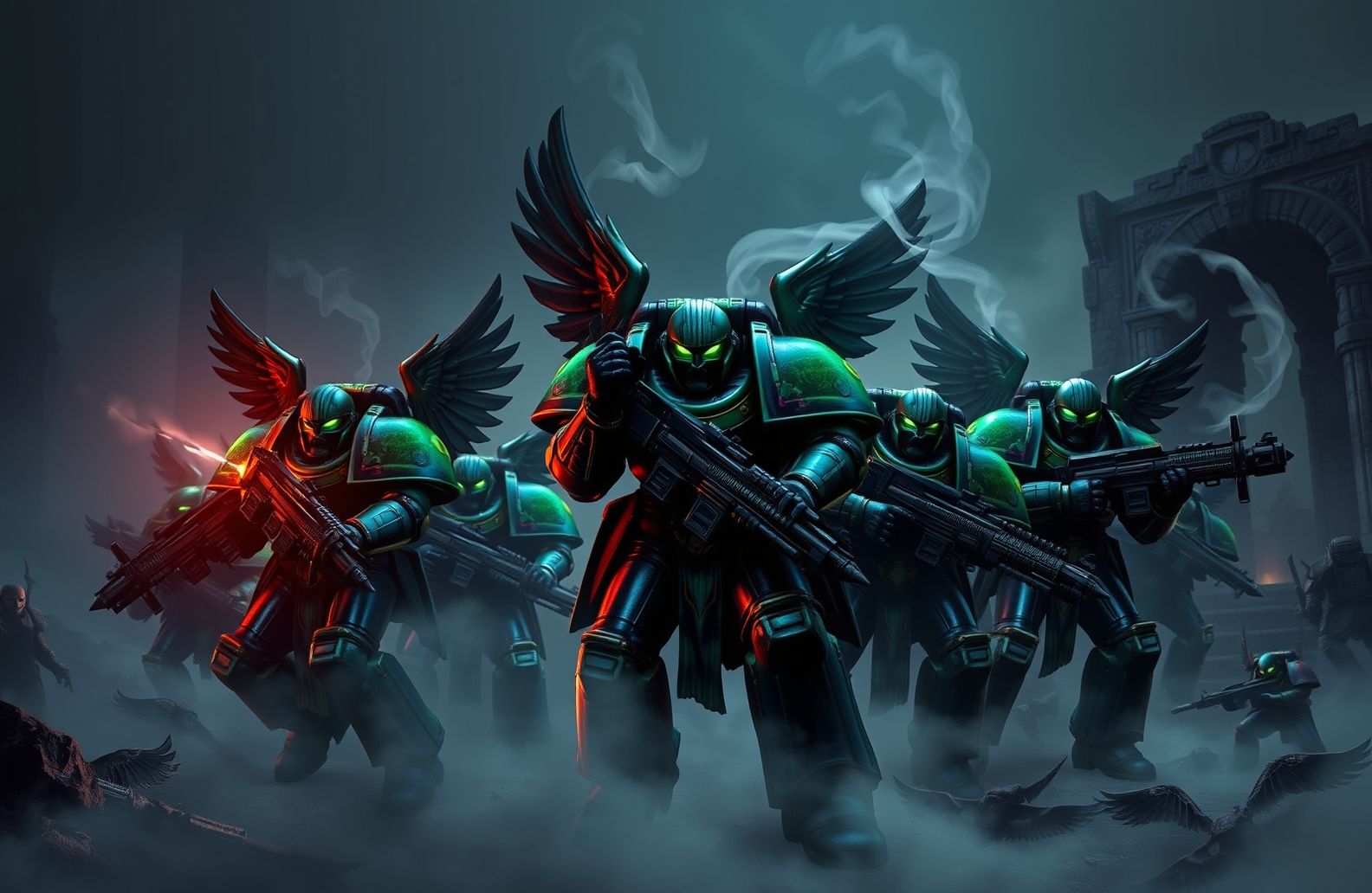 🔥 Free Download Dark Angels 40k Wallpaper by @matthewmcdonald ...