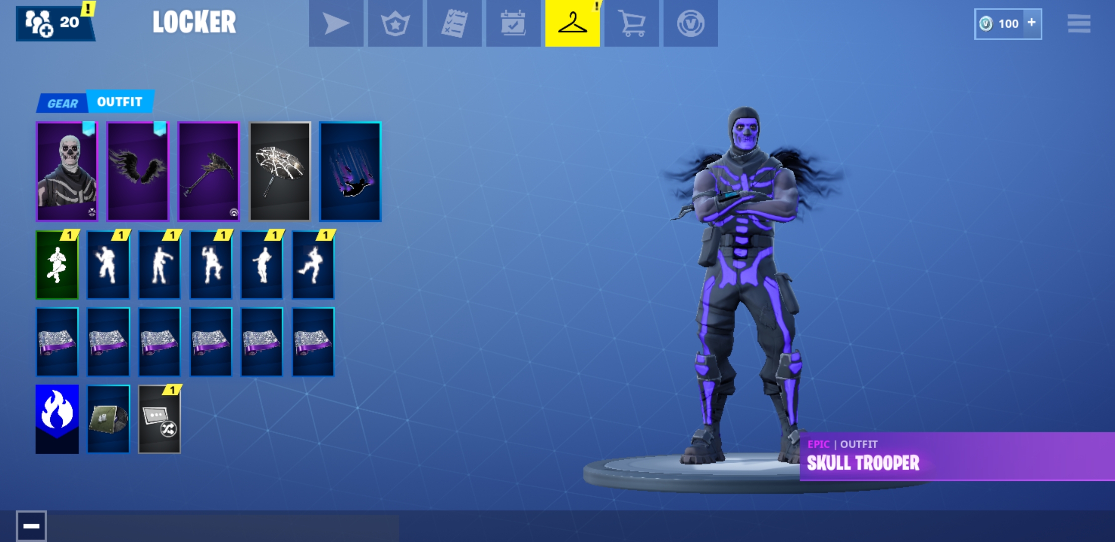 🔥 Free Download The Ultimate Purple Glow Skull Trooper Og Shadow Wings ...
