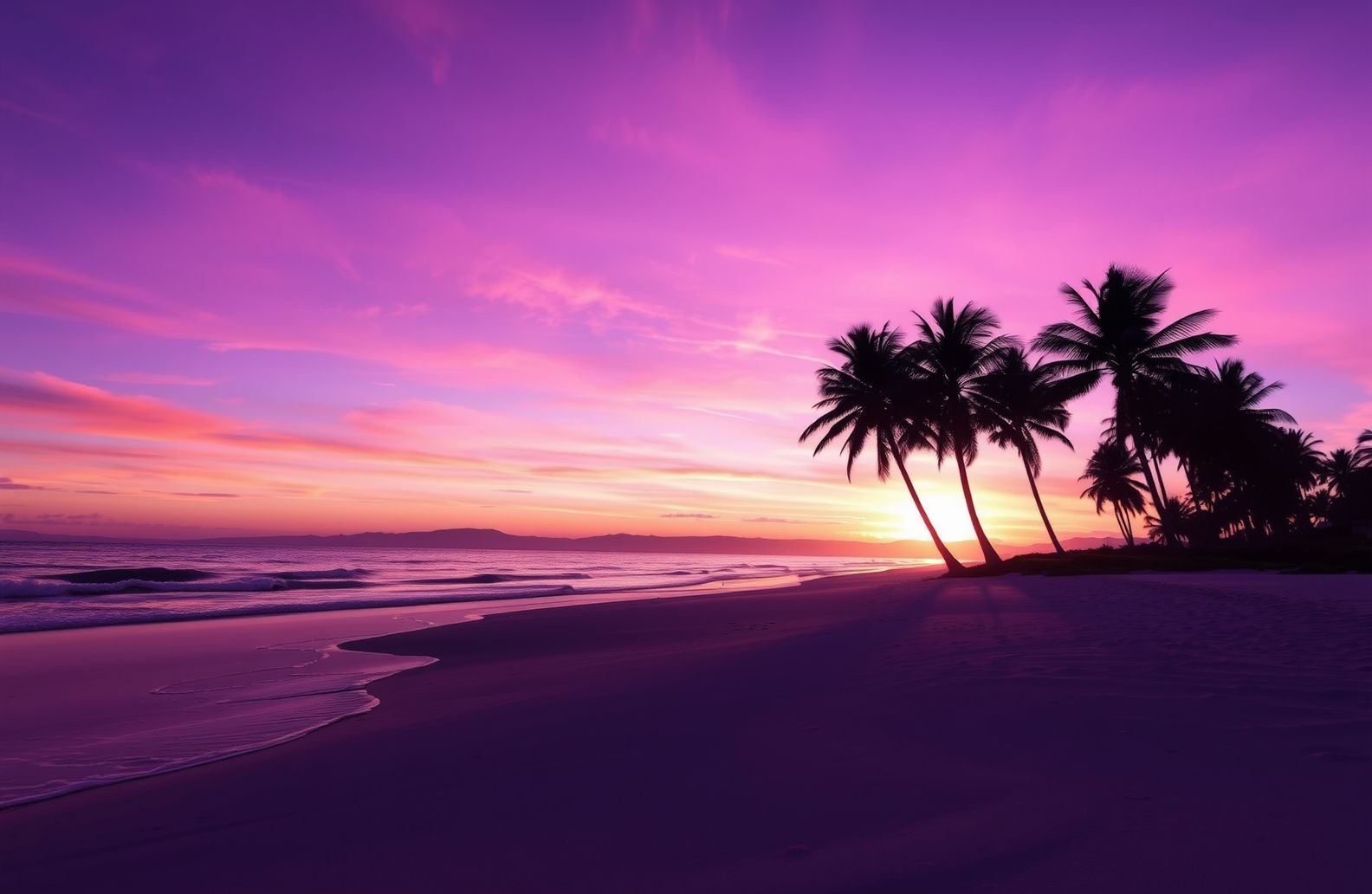🔥 Free Download Purple Beach Sunset Wallpaper by @slynch78 ...
