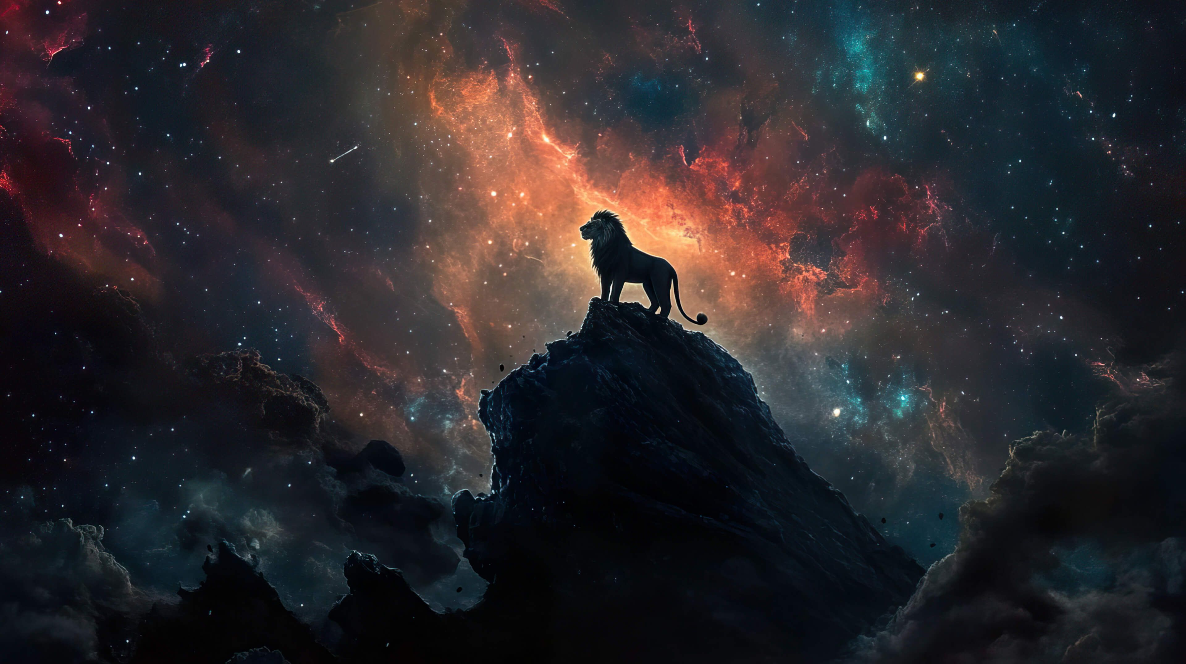 🔥 Free Download Galaxy Lion Background Wallpaper by @kroach ...
