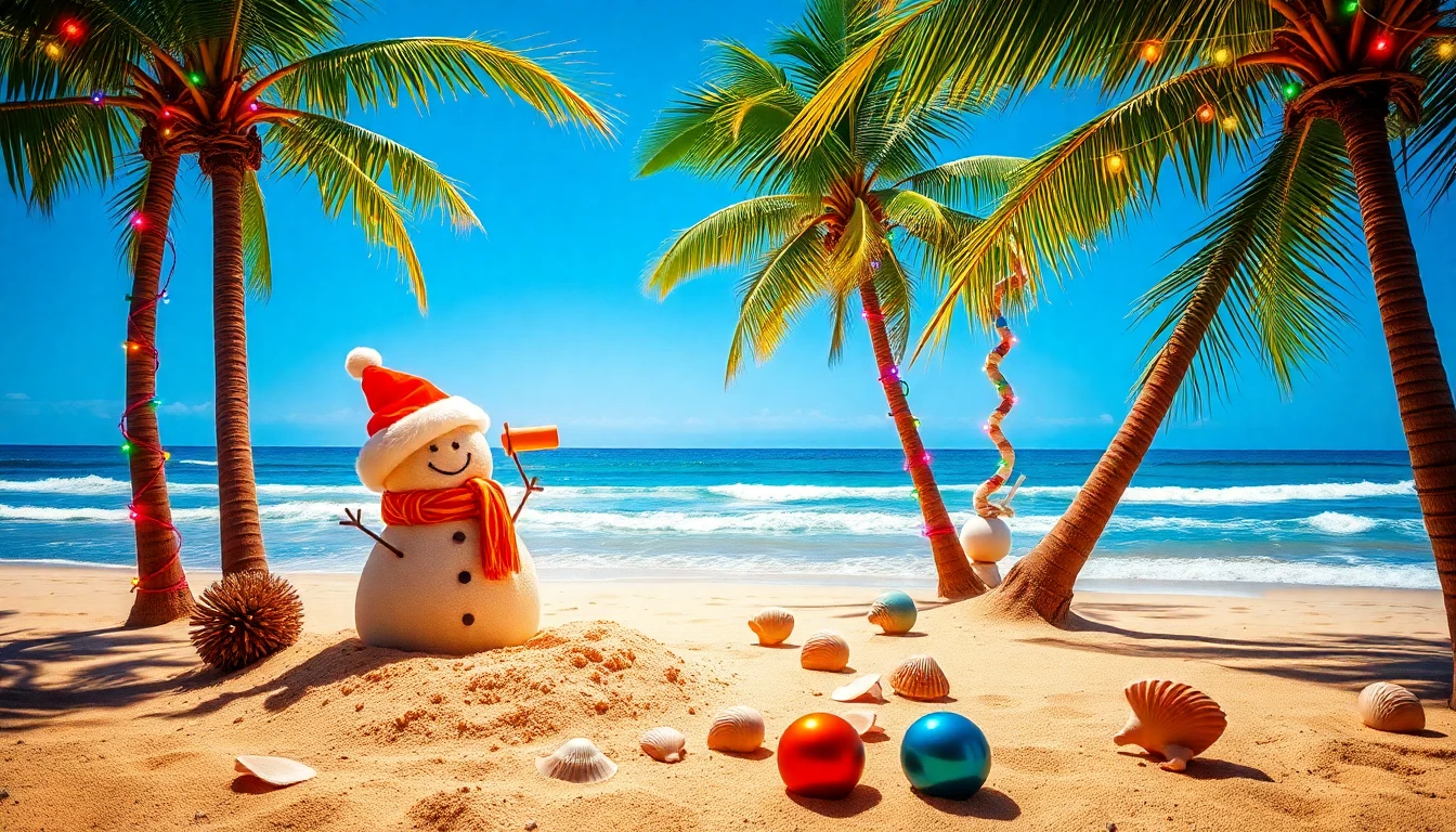 🔥 Free Download Christmas At The Beach Wallpaper by @matthewgrimes ...