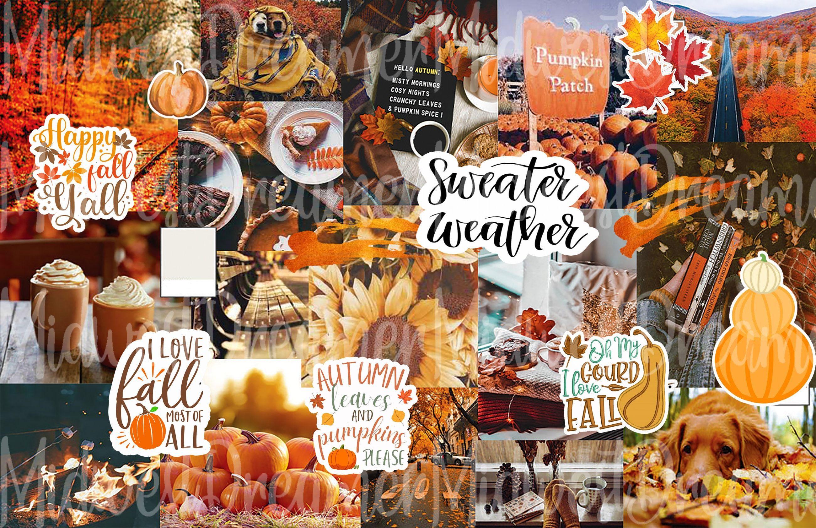 🔥 Free Download Fall Seamless Pattern Sweater Weather Thanksgiving by ...