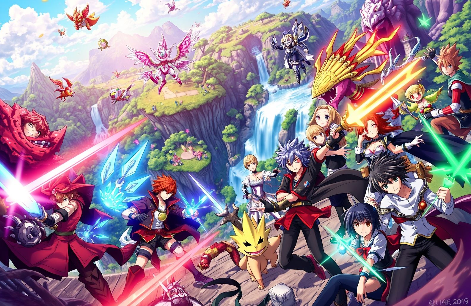 🔥 Free Download Anime Characters All Together Wallpaper Main by @ambera ...