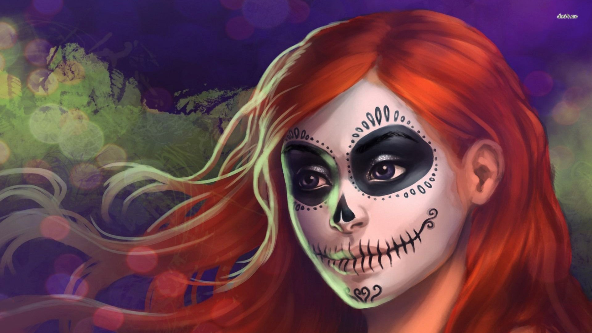 Free Download 25304 Sugar Skull Mask 1920x1080 Artistic Wallpaper 