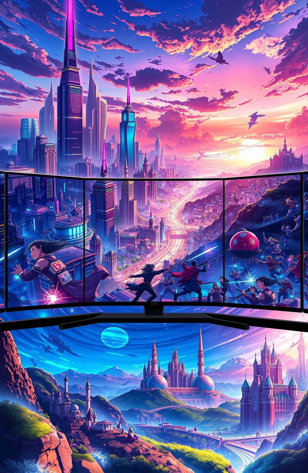 🔥 Free Download Triple Monitor Anime Wallpaper by @gfritz74 ...