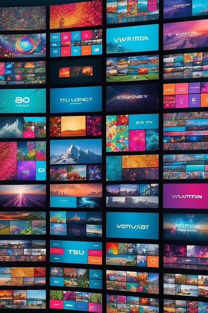 🔥 Free Download Multimedia Video Wall With Picture Various Tv Screens ...