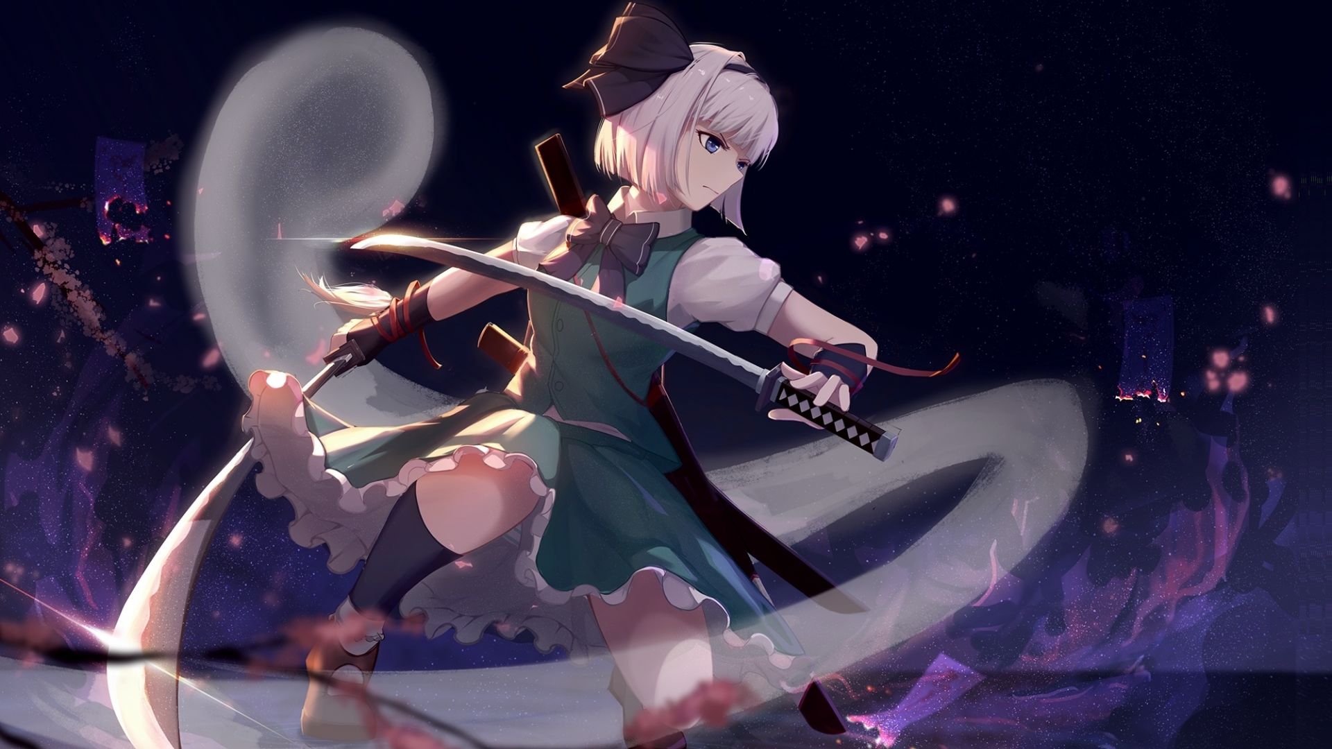 🔥 Free Download Anime Touhou Saigyouji Yuyuko Konpaku Youmu Wallpaper ...