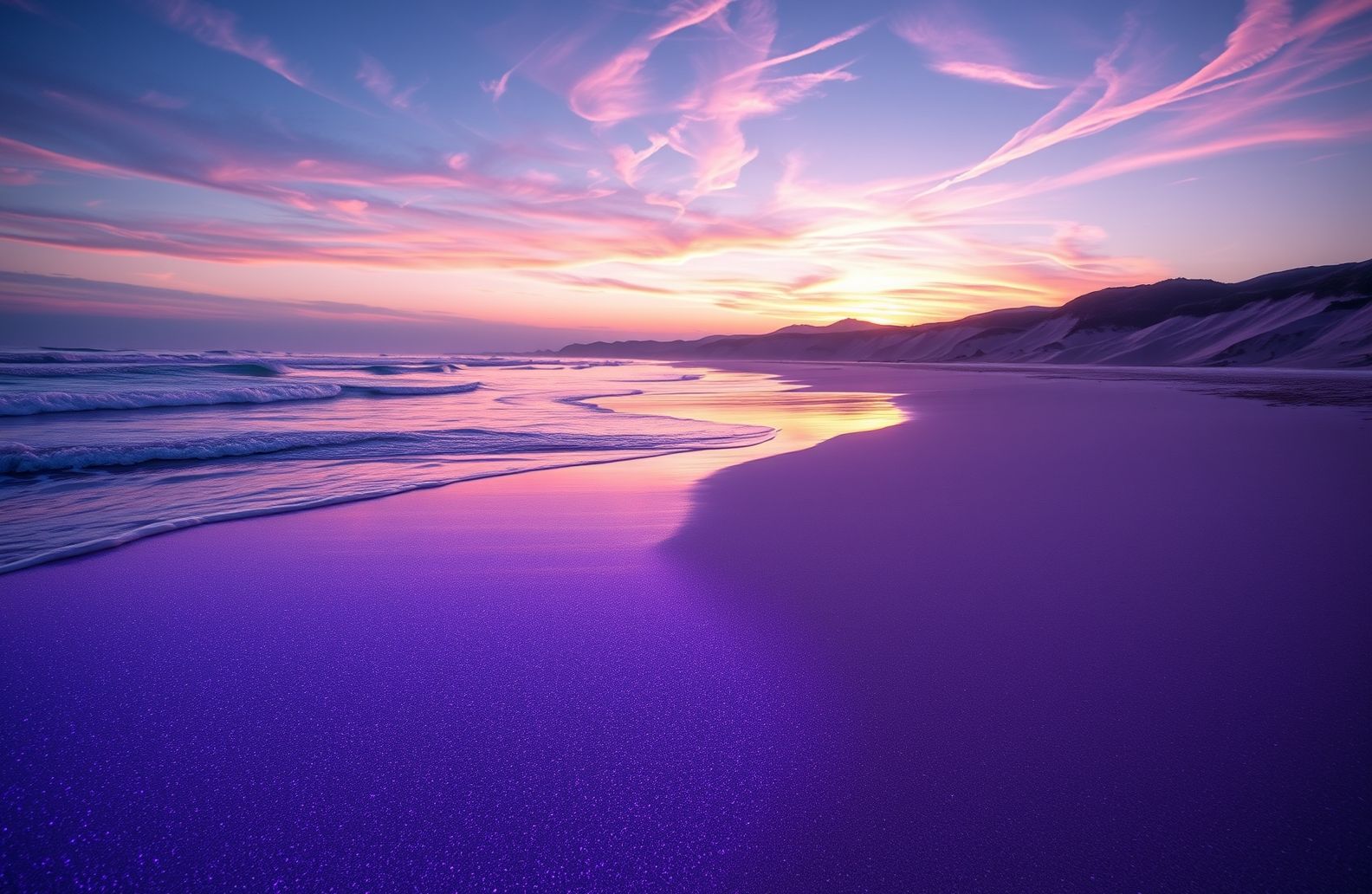 🔥 Free Download Purple Beach Sunset Wallpaper by @slynch78 ...