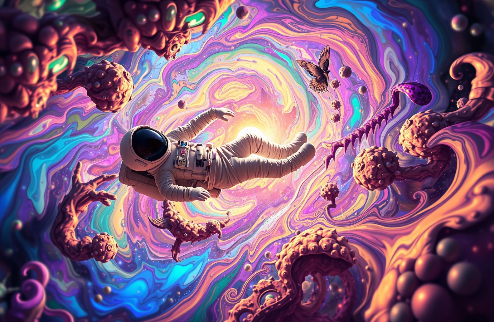 🔥 Free Download Psychedelic Astronaut Wallpaper by @lesliepeterson | WallpaperSafari