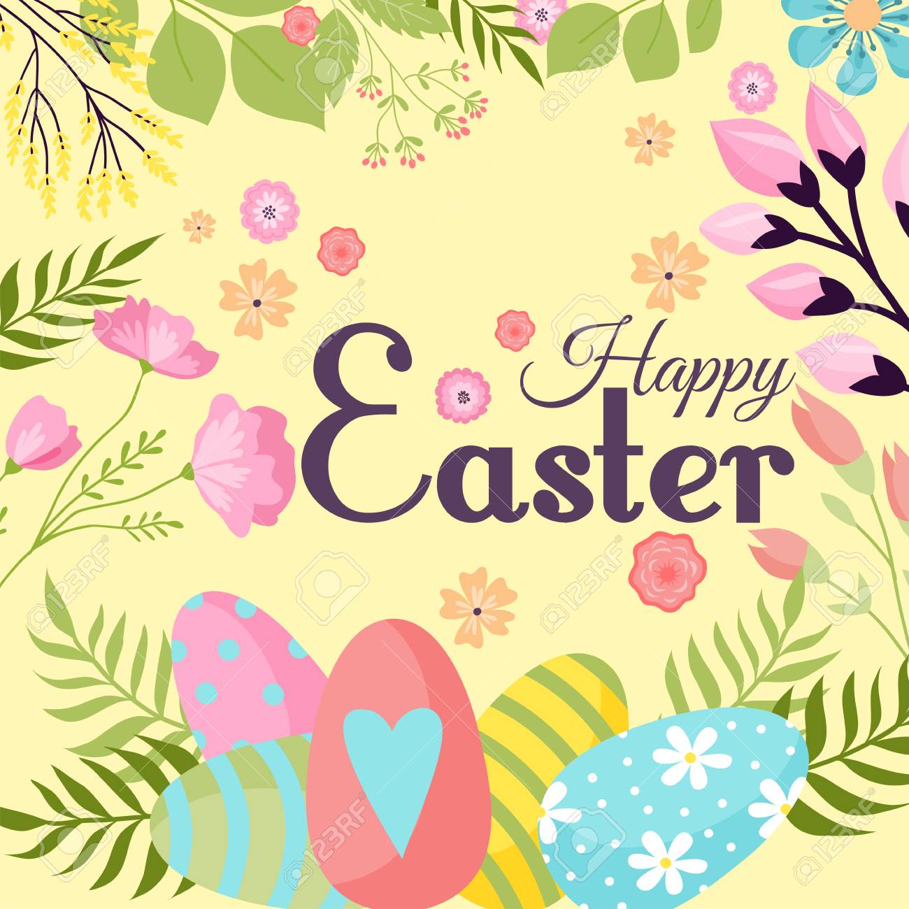 Free download Easter Background Design Vector Holiday Celebration Party ...