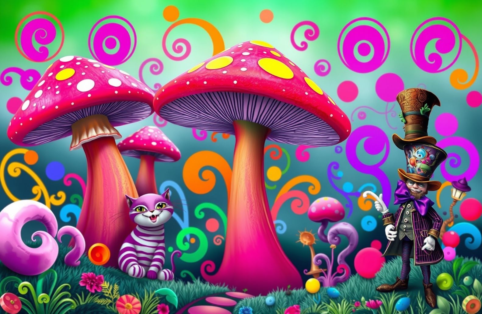 🔥 Free Download Trippy Alice In Wonderland Wallpaper by @stevenrios ...