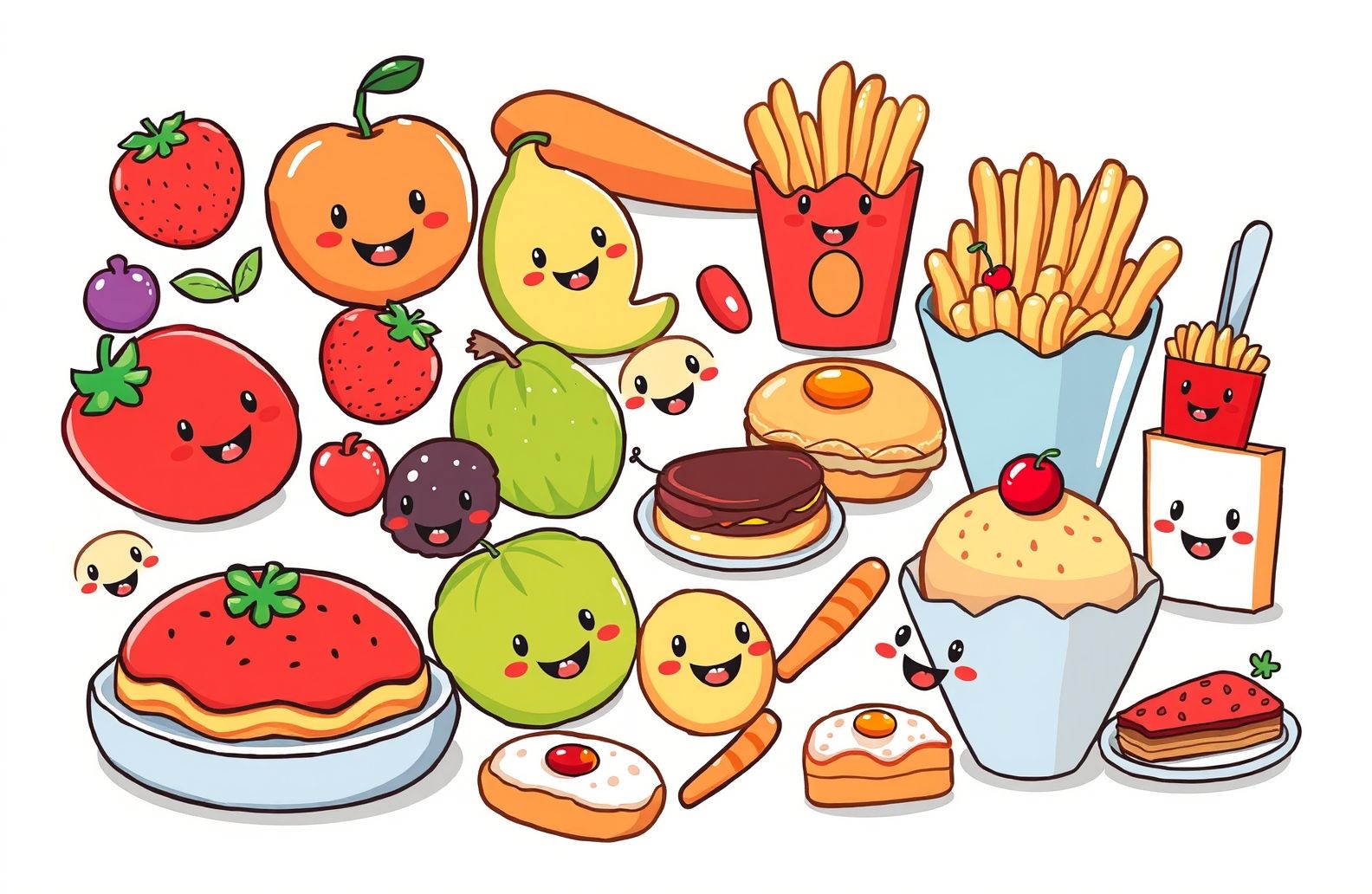 🔥 Free Download Cartoon Food Wallpaper by @amontgomery | WallpaperSafari