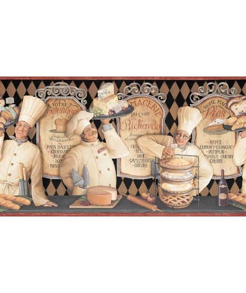 Free download Fat Chef Wallpaper Border BG1680BD cafe kitchen fat chef ...