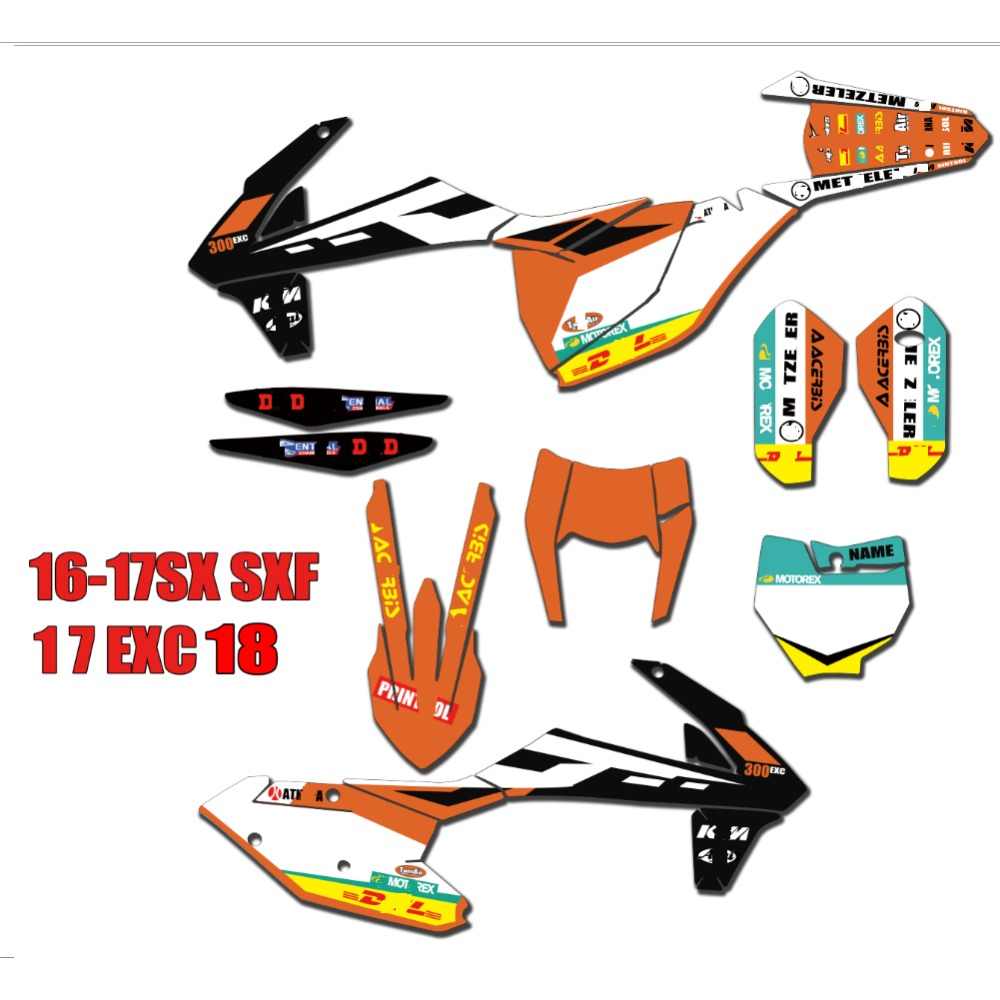 🔥 Free Download Custom Team Graphics Background Decals Stickers For Ktm ...