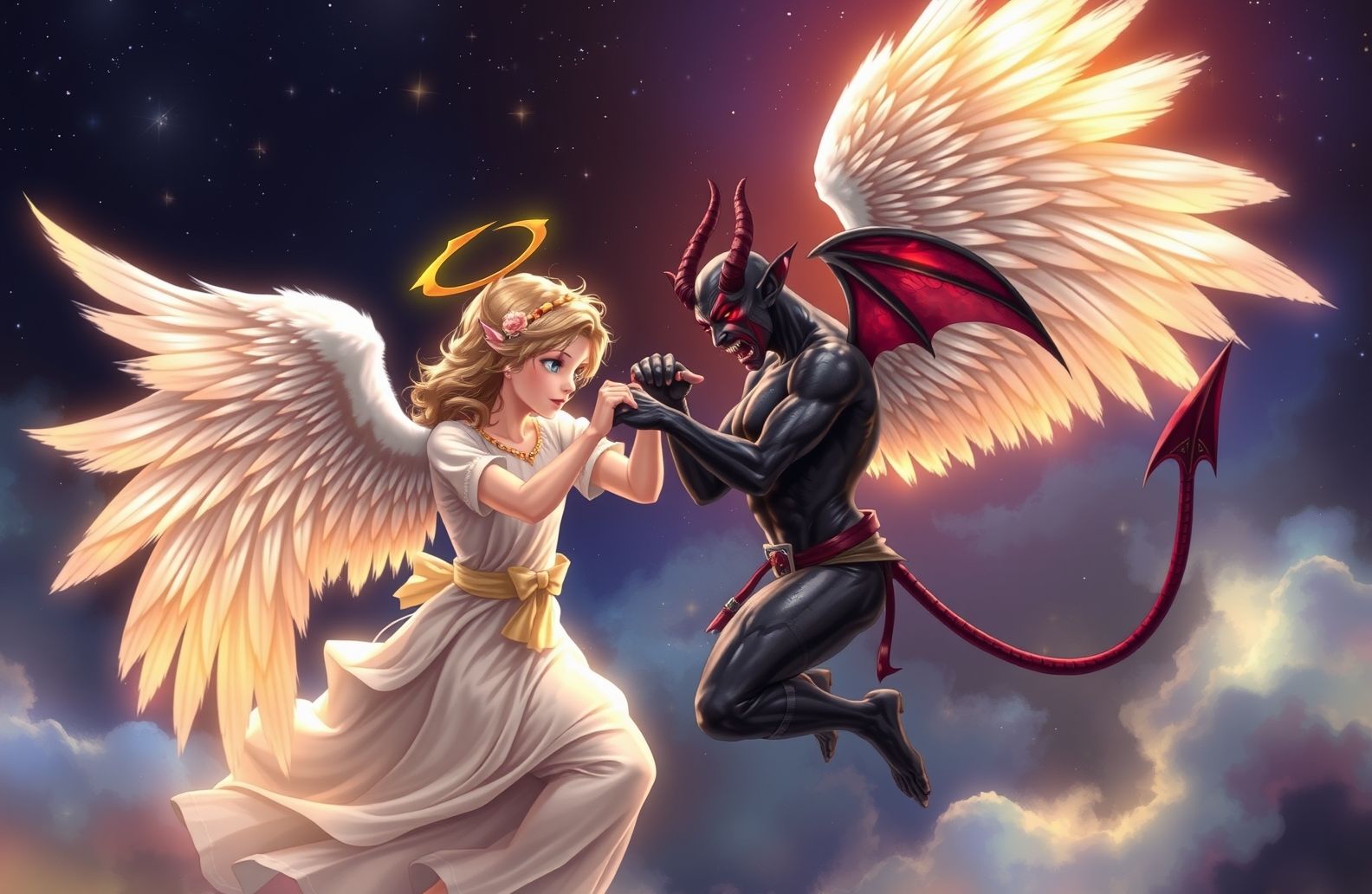 🔥 Free Download Angel And Devil Wallpaper by @skramer | WallpaperSafari