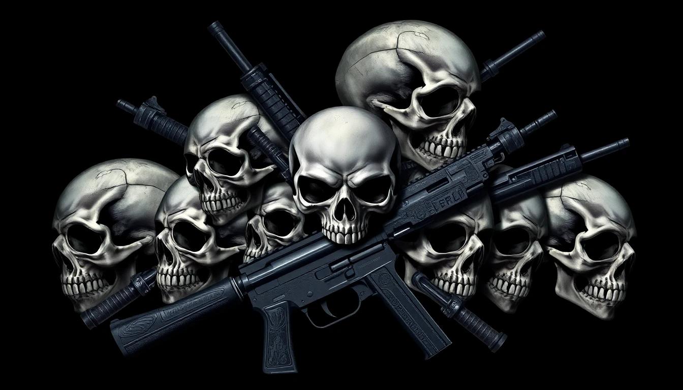 🔥 Free Download Skulls And Guns Wallpaper by @rchase | WallpaperSafari