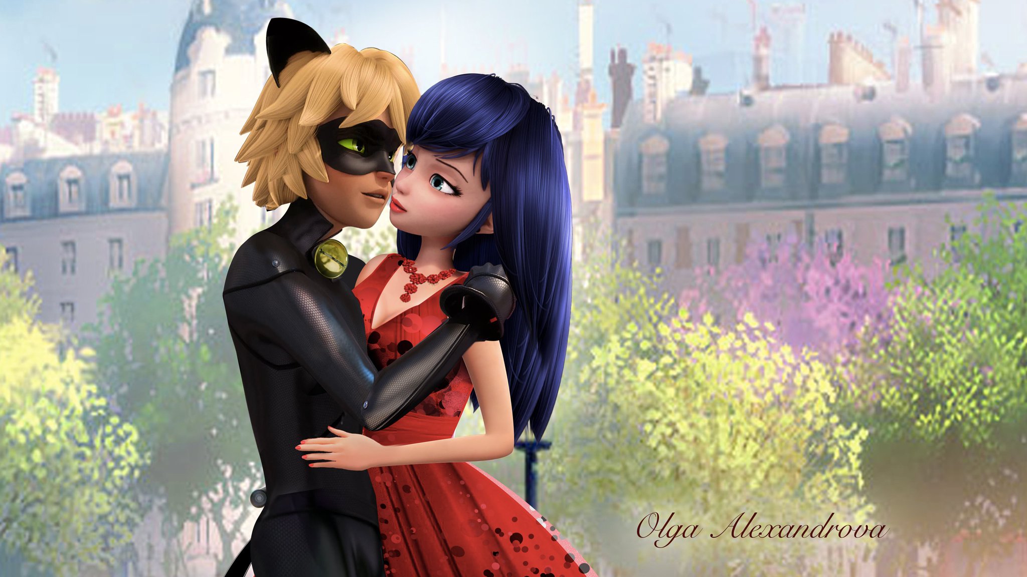 🔥 Free Download Ladybug And Cat Noir Kiss Chibi Style Wallpaper by ...