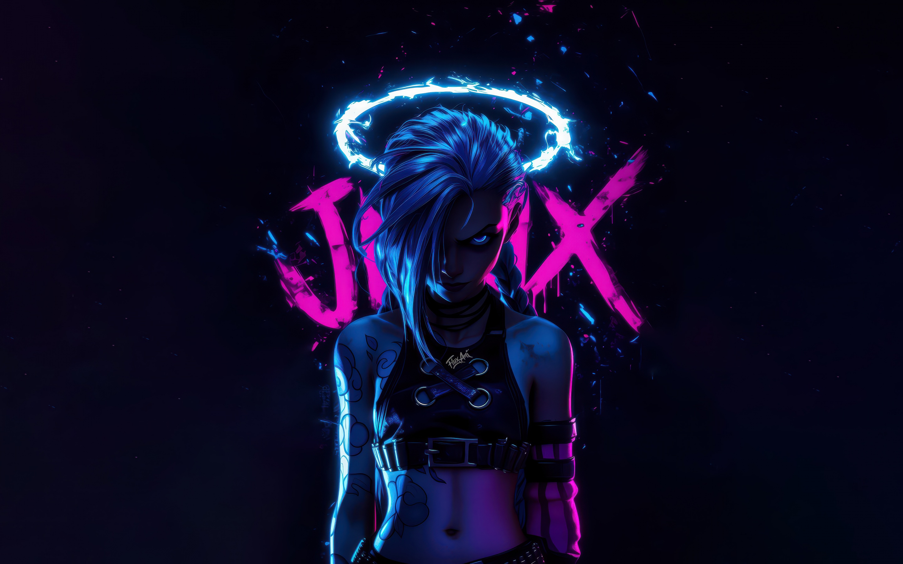 🔥 Free Download Jinx Wallpaper 4k Neon Art Dark 5k by @heatherm63 ...