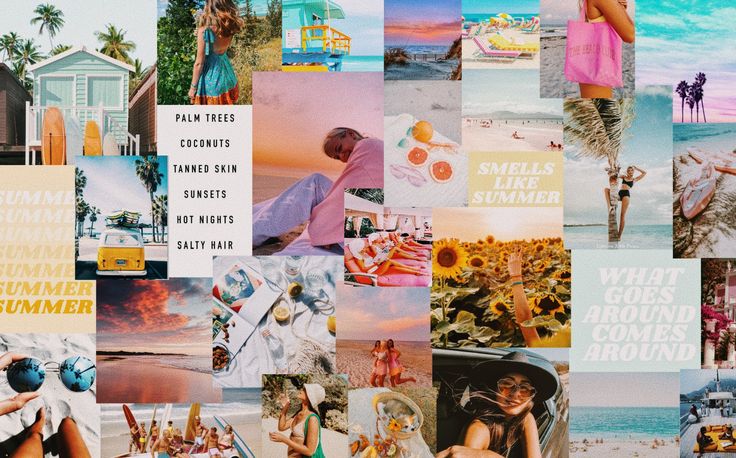 🔥 Free Download Summer Collage Background Wallpaper by @debrah ...