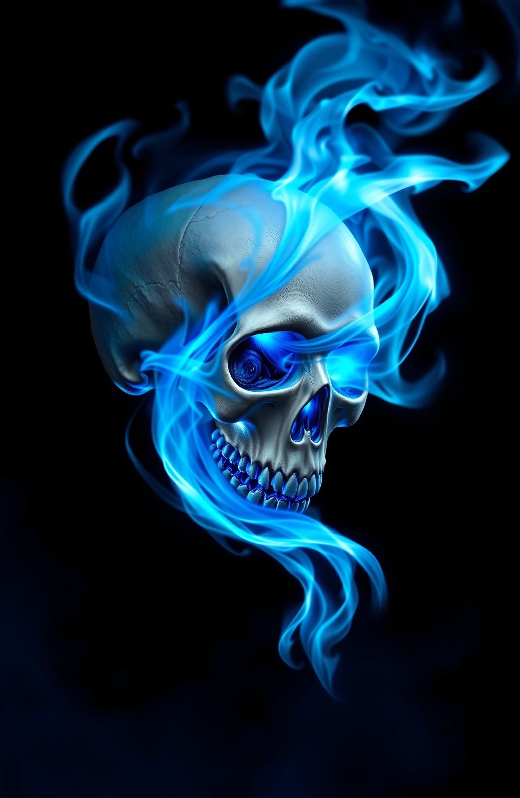 🔥 Free Download Blue Fire Skull Wallpaper by @jpetersen61 | WallpaperSafari