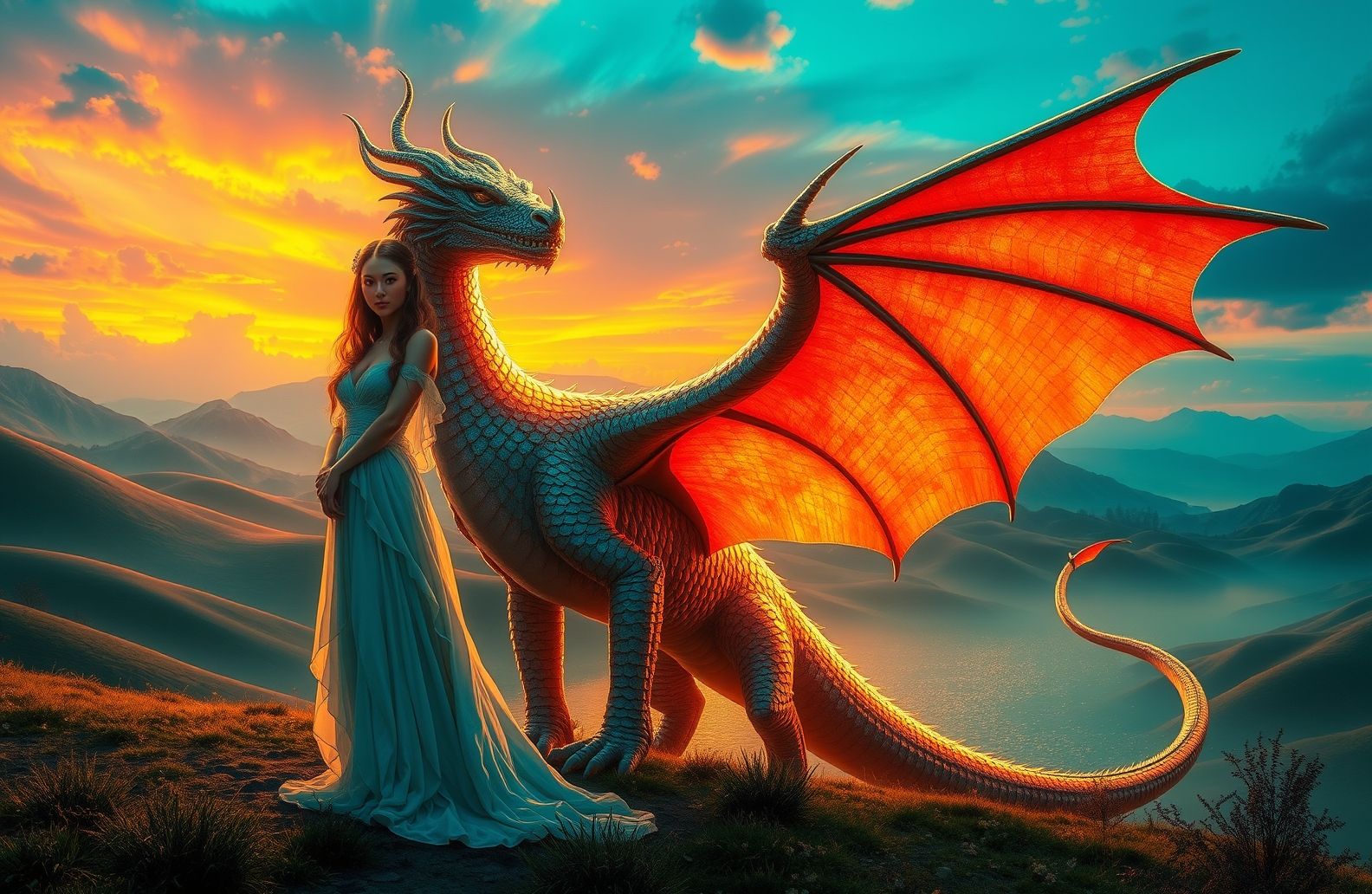 🔥 Free Download Woman And Dragon Wallpaper by @matthewadams ...