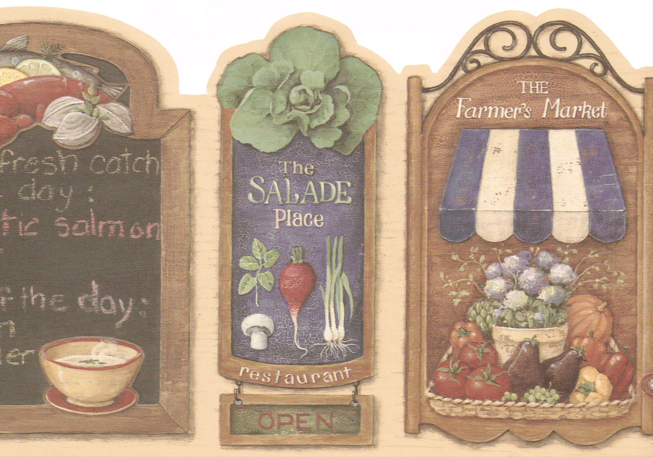 Kitchen Border Coffee Wallpaper