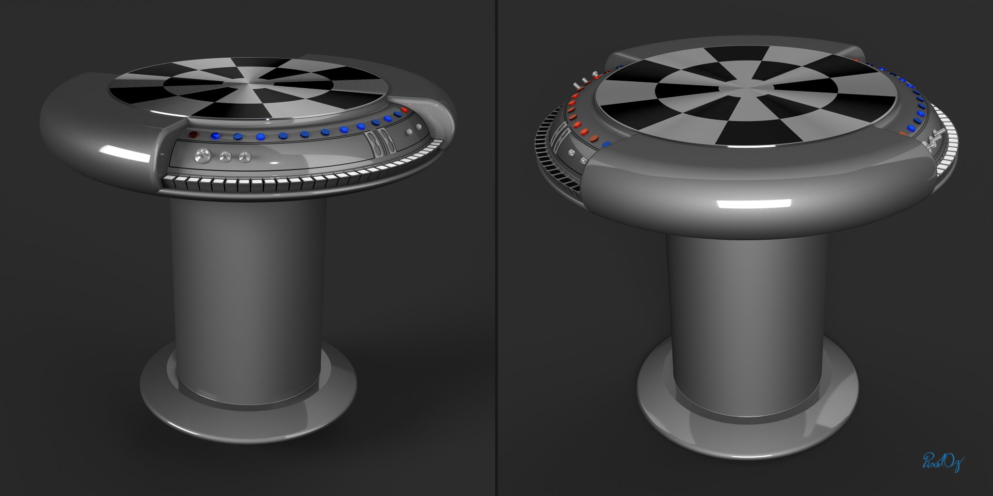 🔥 Free Download Star Wars Dejarik Holochess Table Blender 3d Model By ...