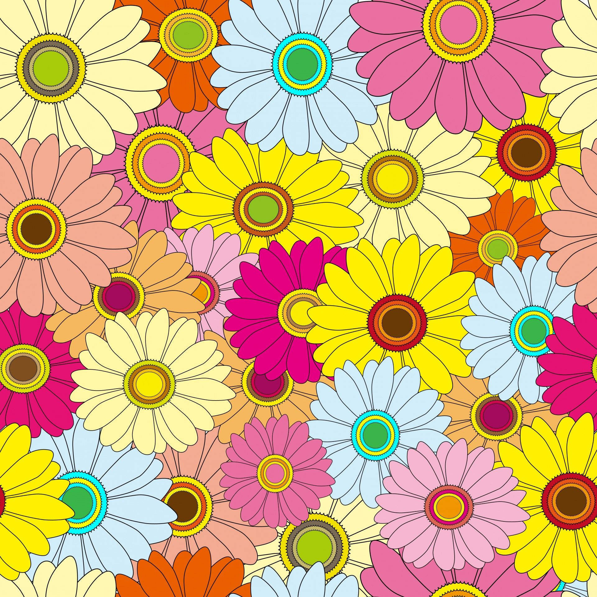 🔥 Free Download Flower Design Colorful Daisy Flowers 2Ca0Yyc9E4H4Xp4T ...