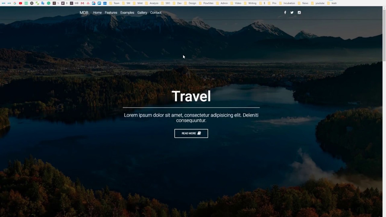 Free Download Bootstrap 4 Tutorial Landing Page With Full Page