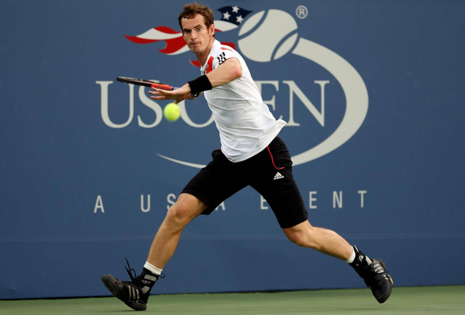 🔥 Free Download Andy Murray In Action At The Us Open Wallpaper by ...