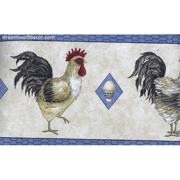 Free download Roosters on Display Non Woven Wall Border [580x580] for ...