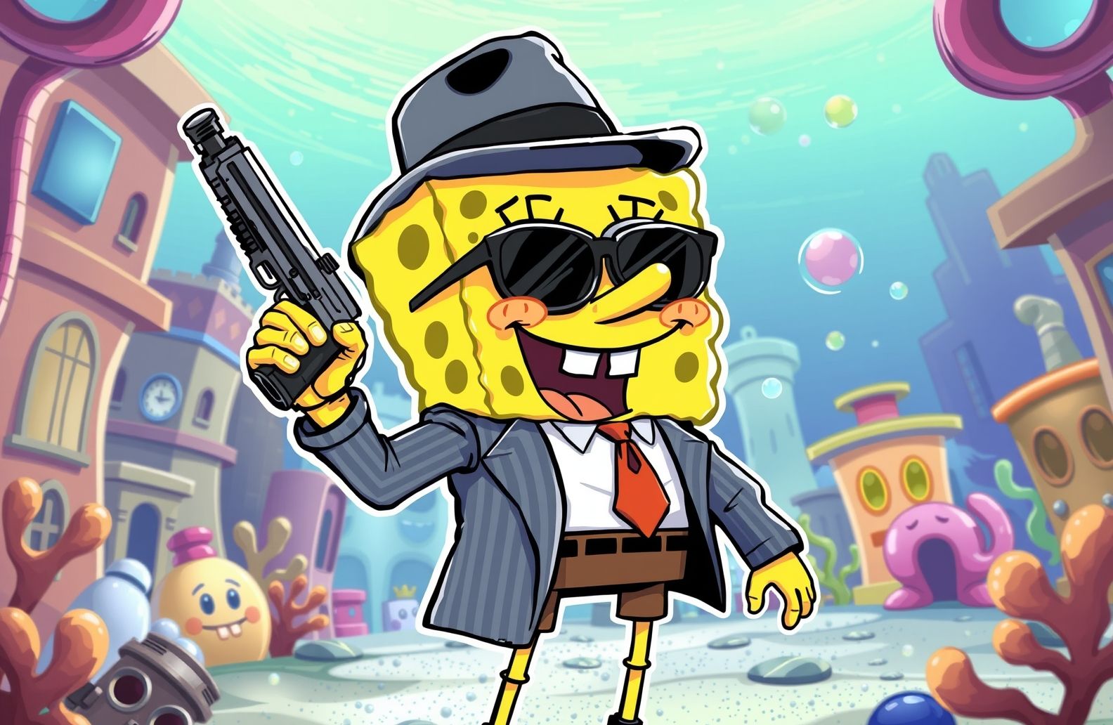 🔥 Free Download Gangster Spongebob Wallpaper by @davidharris ...