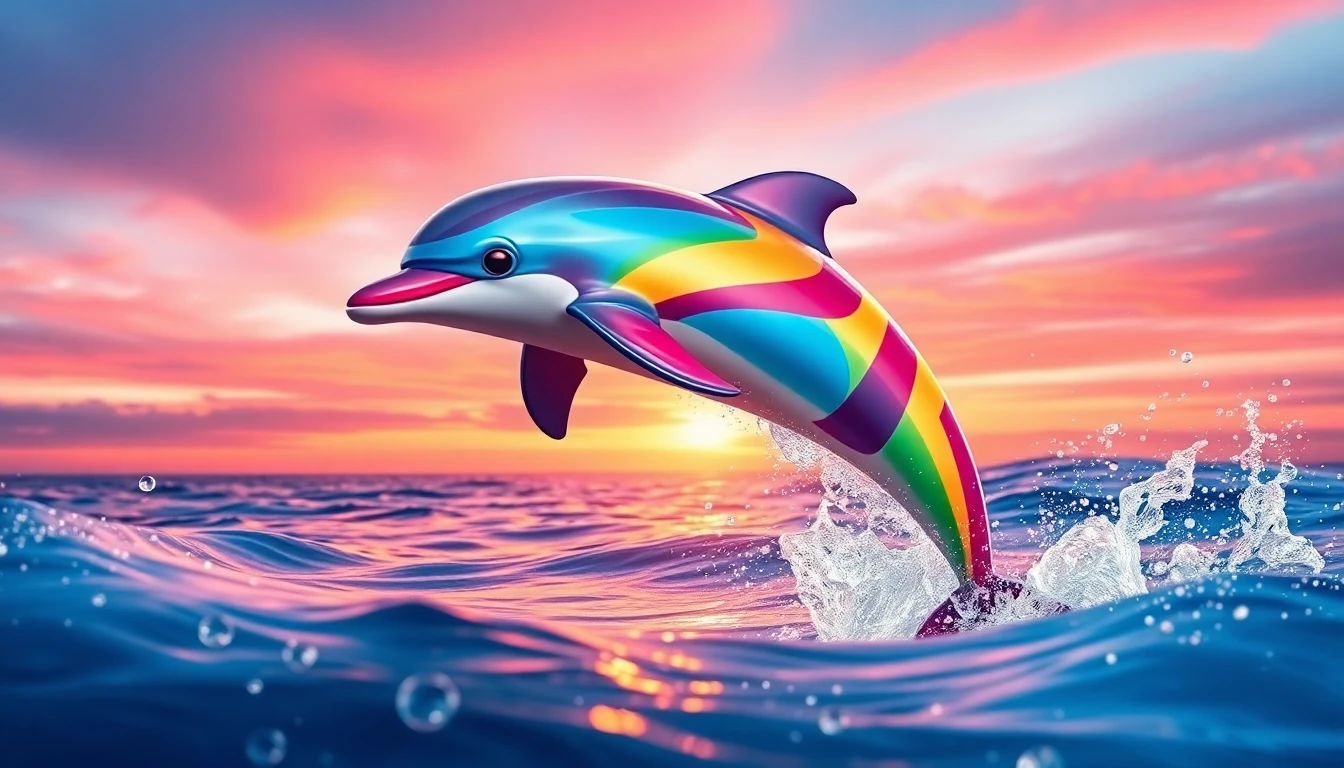🔥 Free Download Rainbow Striped Dolphin Wallpaper Image by @jillw65 ...