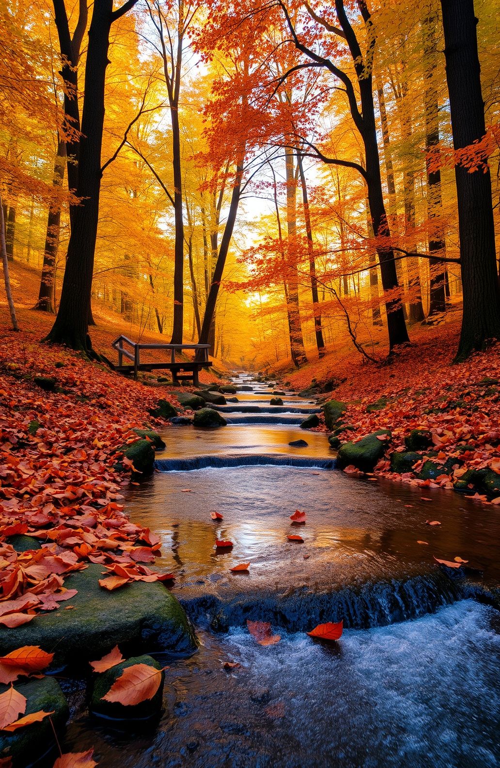 🔥 Free Download Seasons Autumn Stream Nature Wallpaper Hd Desktop And ...