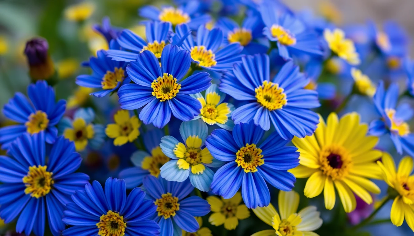 🔥 Free Download Blue And Yellow Flowers Wallpaper by @rstrong ...