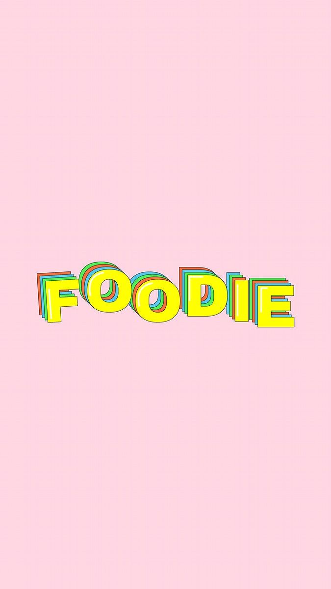 🔥 Free Download Yellow Foodie Word Typography On Pink Image By Rawpixel ...
