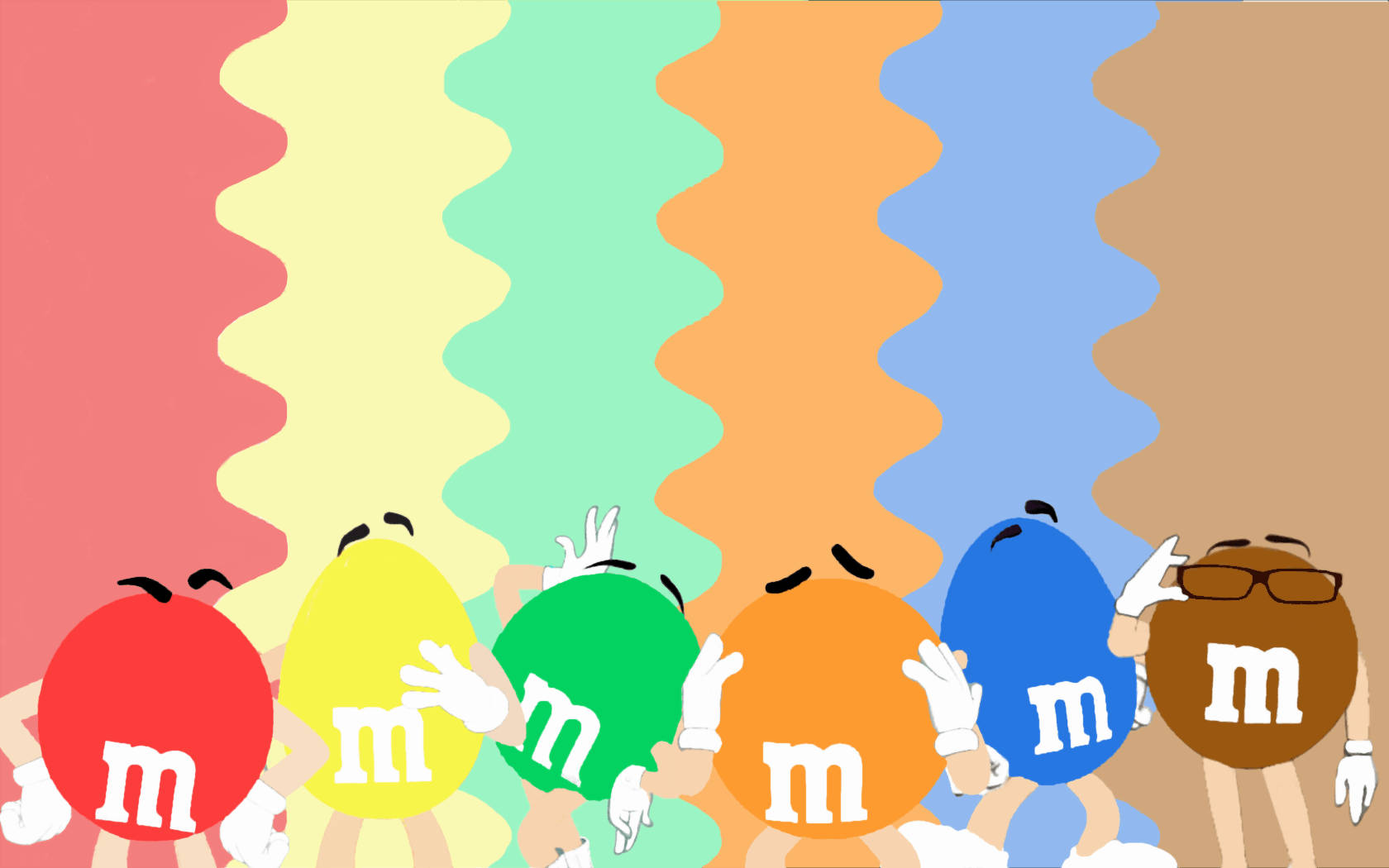 🔥 Free Download Mms Colourful Characters Vector Art Wallpaper by ...
