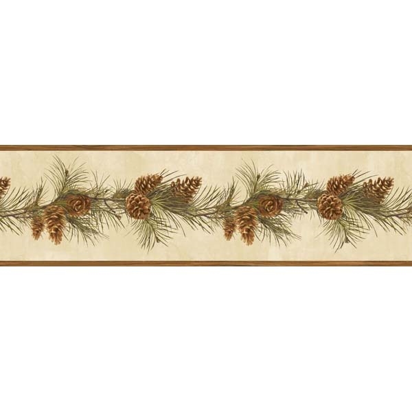 Pine Cone Wallpaper Border