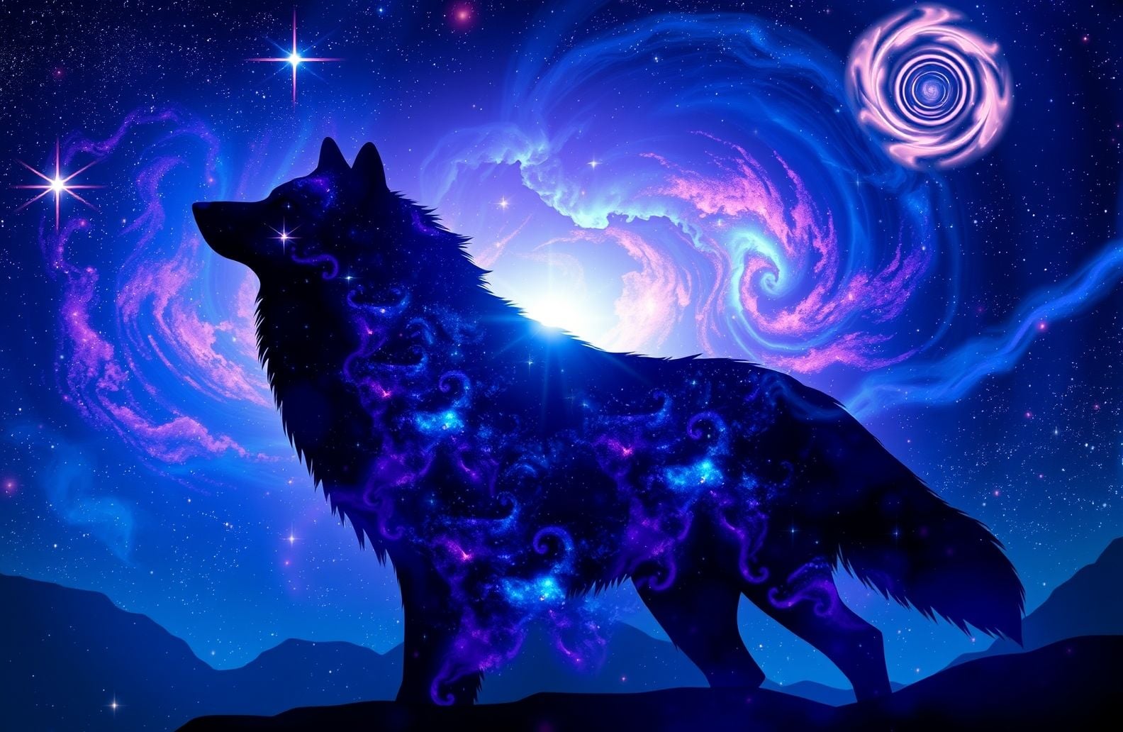 Hipster Galaxie Wolf Galaxy Wolf Hoodie Etsy UK