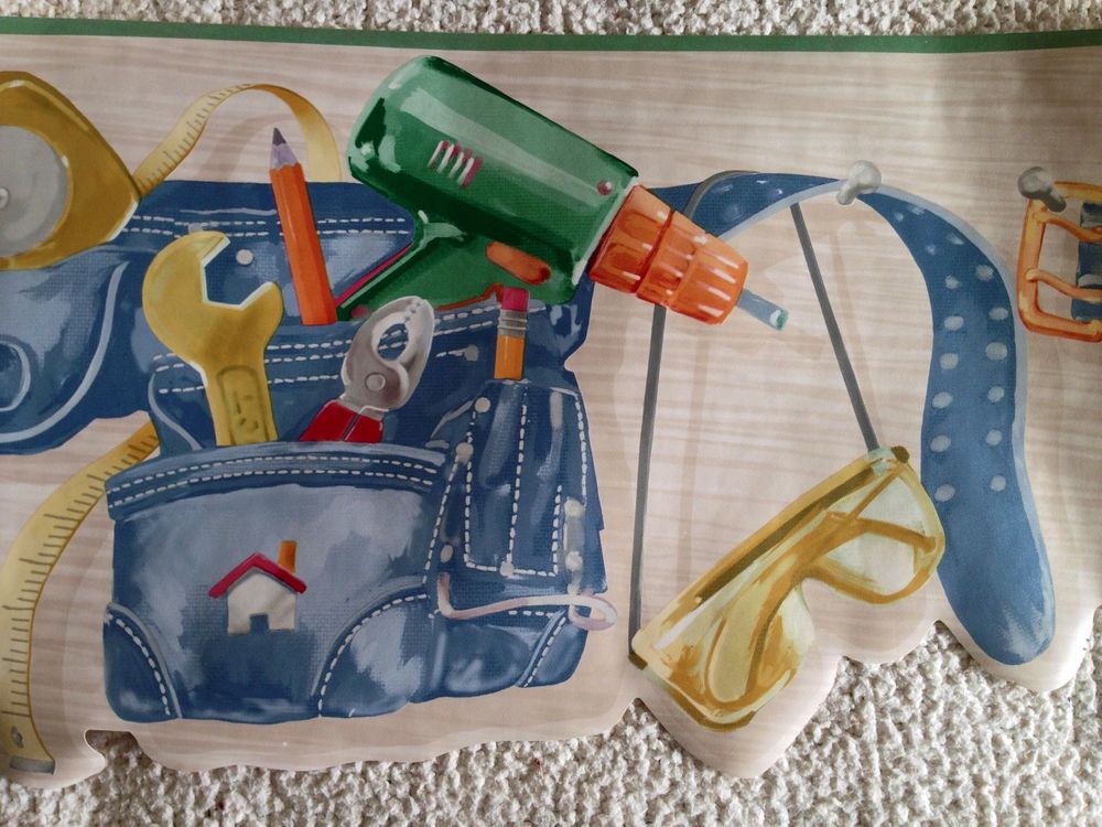 🔥 Free download Childrens Construction Wallpaper Border with Tools ...