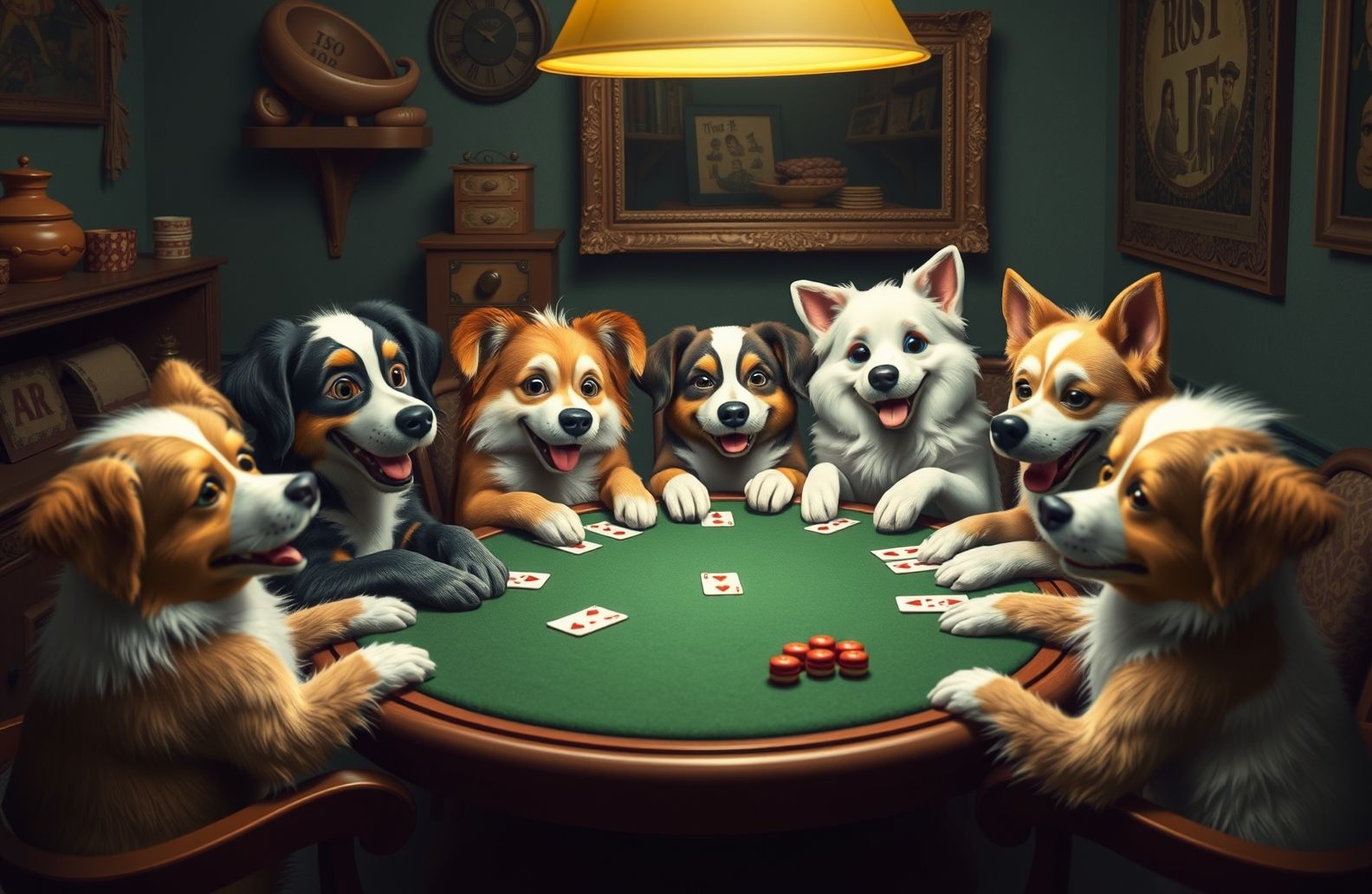 🔥 Free Download Dogs Playing Poker Wallpaper by @johnrodriguez ...