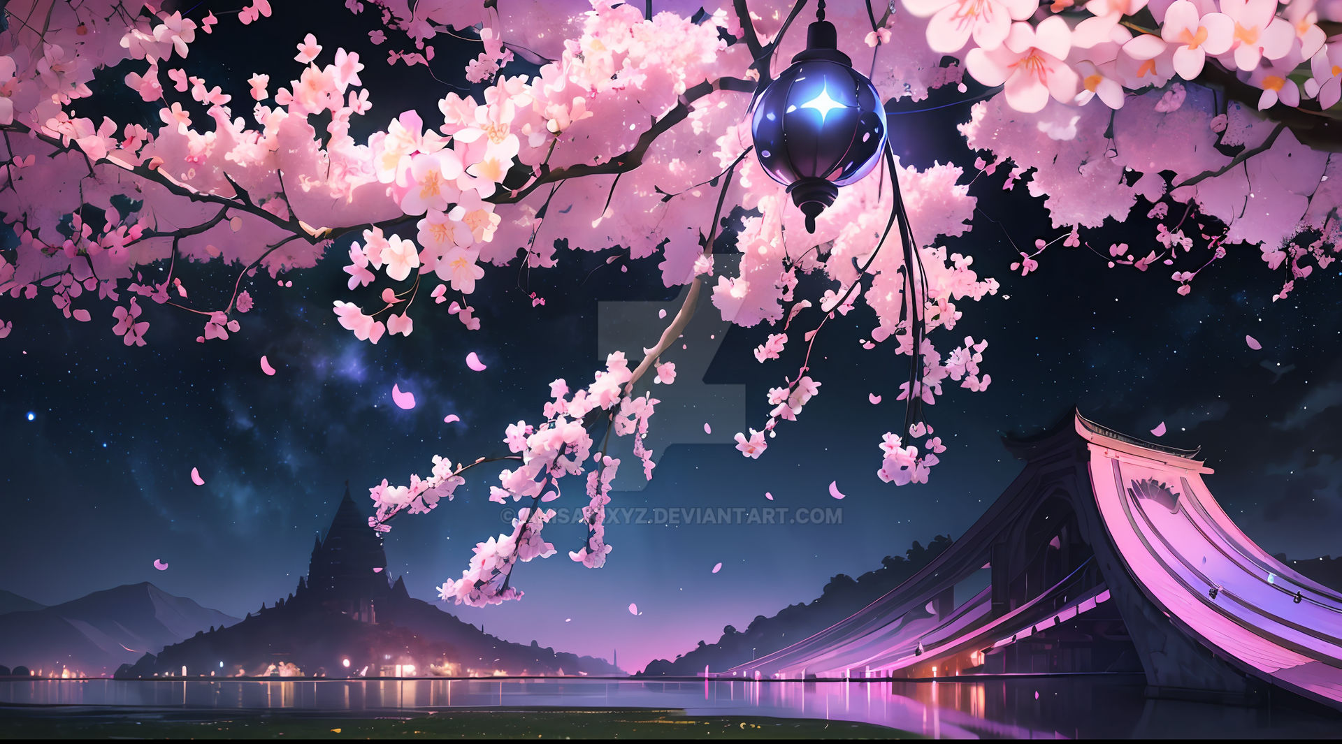 🔥 [40+] Cherry Blossoms Anime Scenery Wallpapers | WallpaperSafari