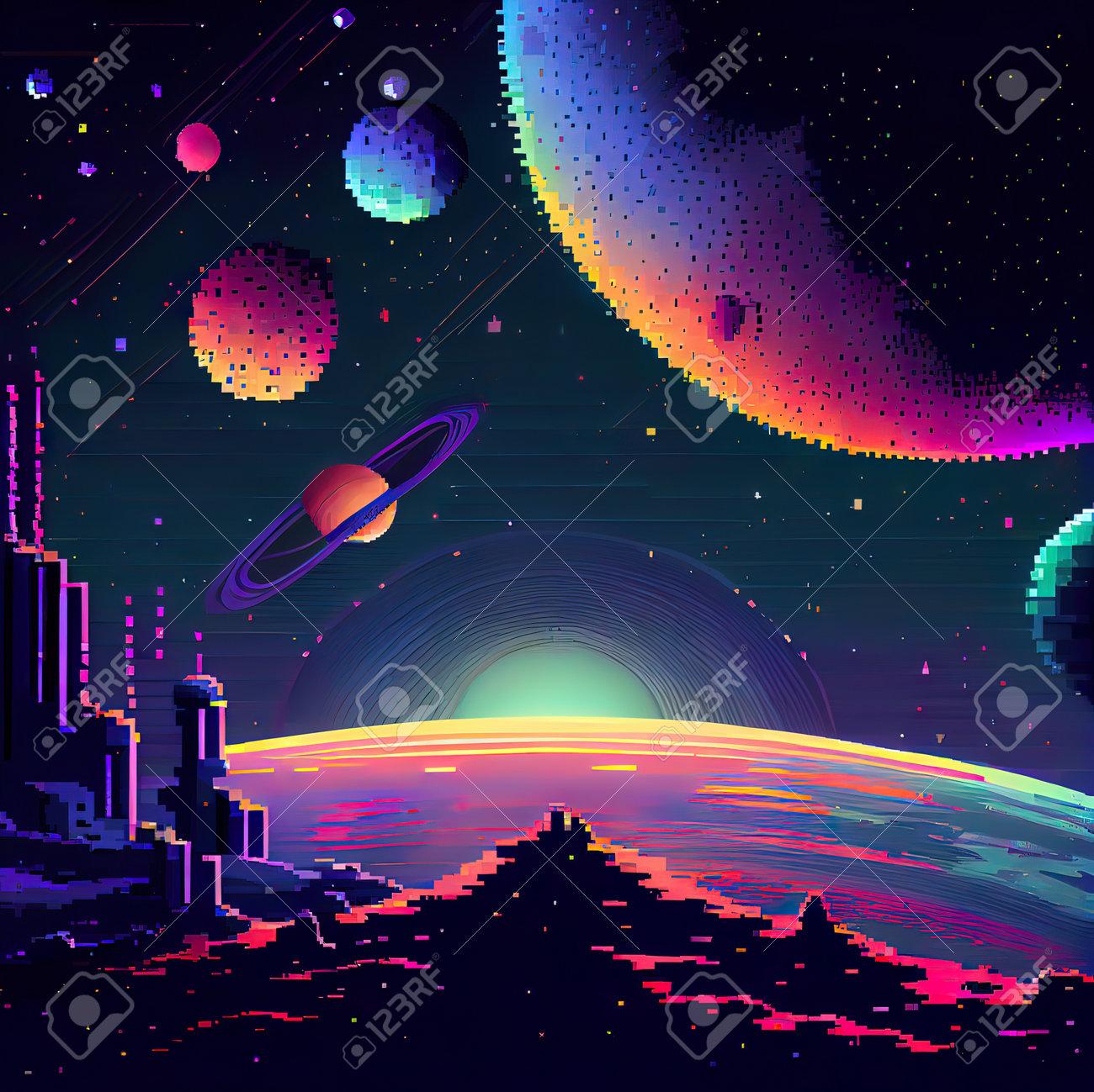 🔥 [47+] Space Pixel Art Wallpapers | WallpaperSafari