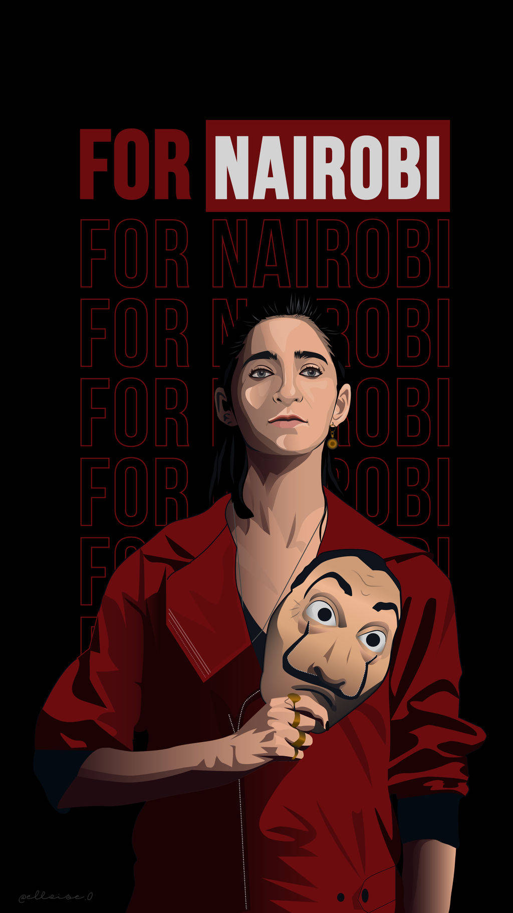🔥 Free Download Nairobi Money Heist Artwork Poster Wallpaper by ...